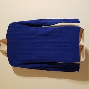 Laura Scott | Sweaters | Laura Scott Blue Cable Knit Sweater | Poshmark